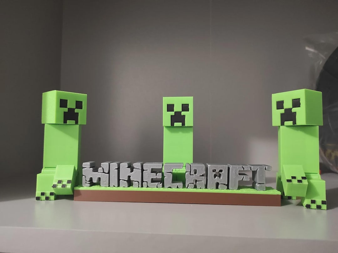 3-pack Articulated Minecraft Creeper Figures – 3D Printed Pixel Toys ...