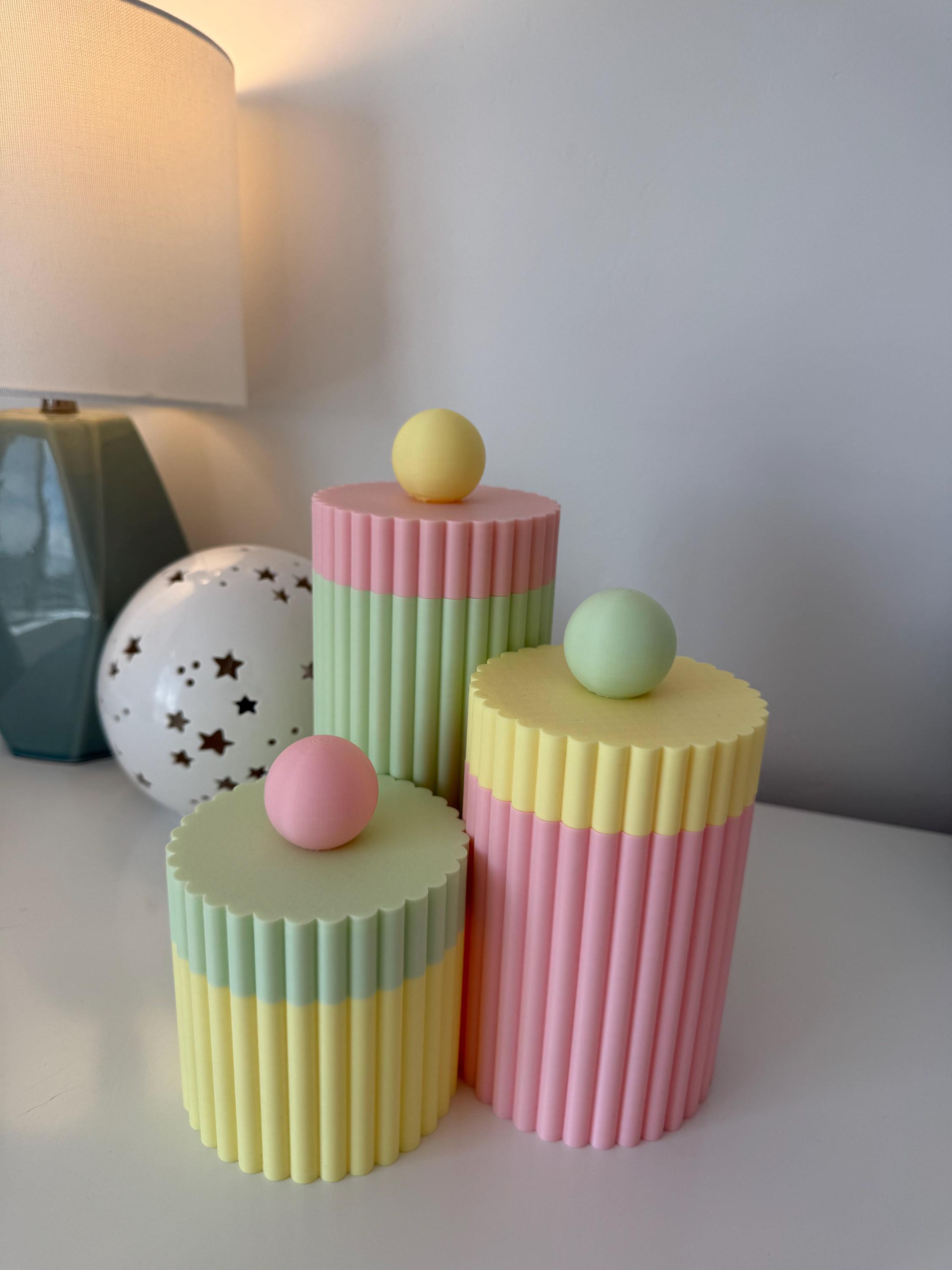 Customizable Fluted Storage Containers – 3D Printed With ...
