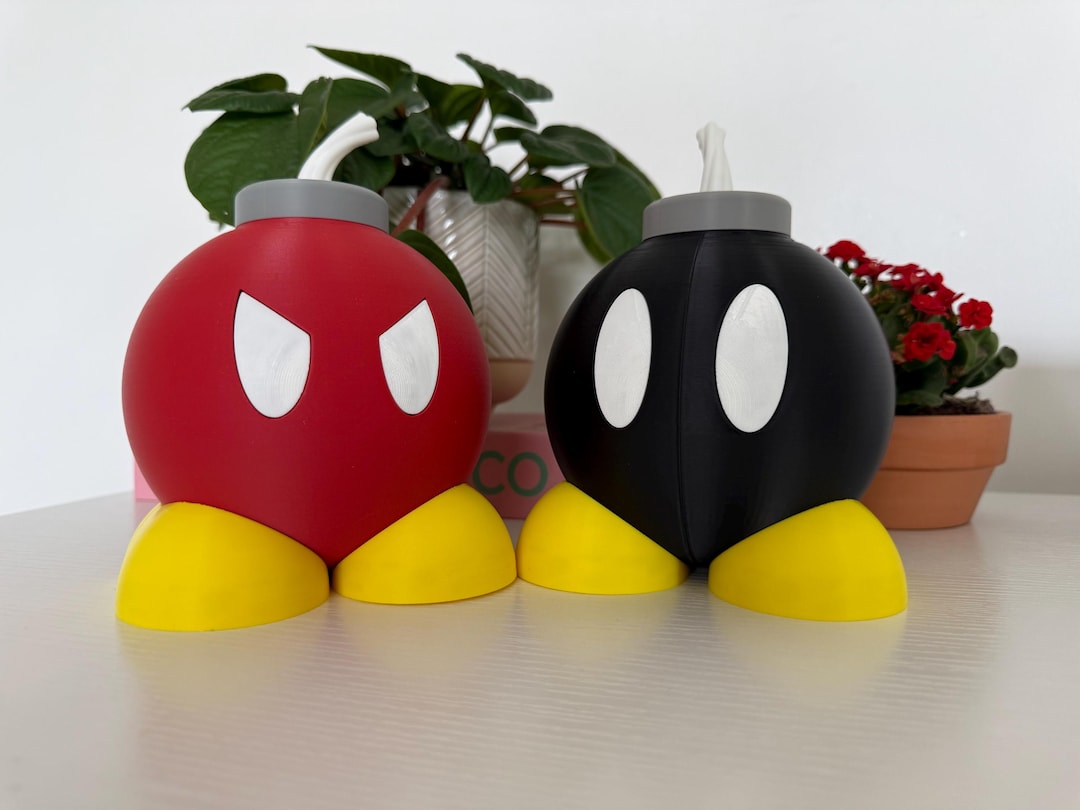 Mario-inspired Bob-omb Bombs – 3D Printed Piggy Bank / Storage ...