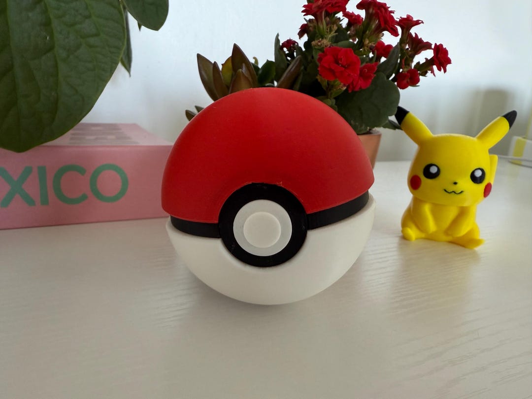 3D Printed Pokéball – Hinged & Openable – Display or Toy Storage for ...