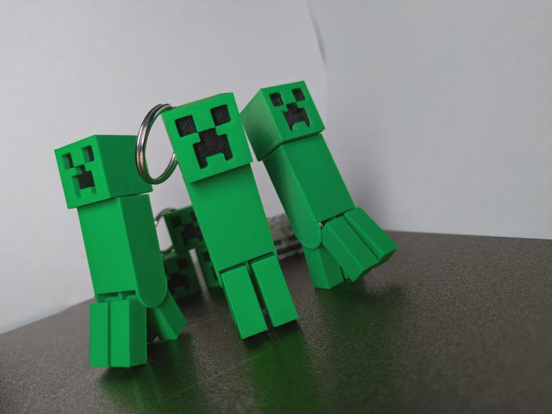 Minecraft Creeper – Articulated Keychain - Etsy