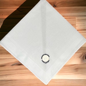 Monogrammed Cotton Handkerchief: Personalized Men's Gift (set of Two ...