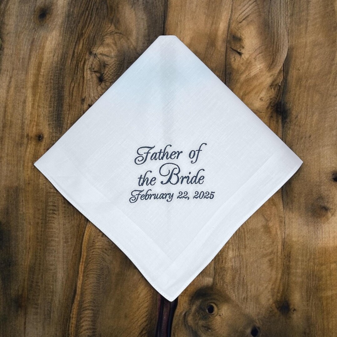 Father Handkerchief - Custom Handkerchief - Wedding Tradition - for ...