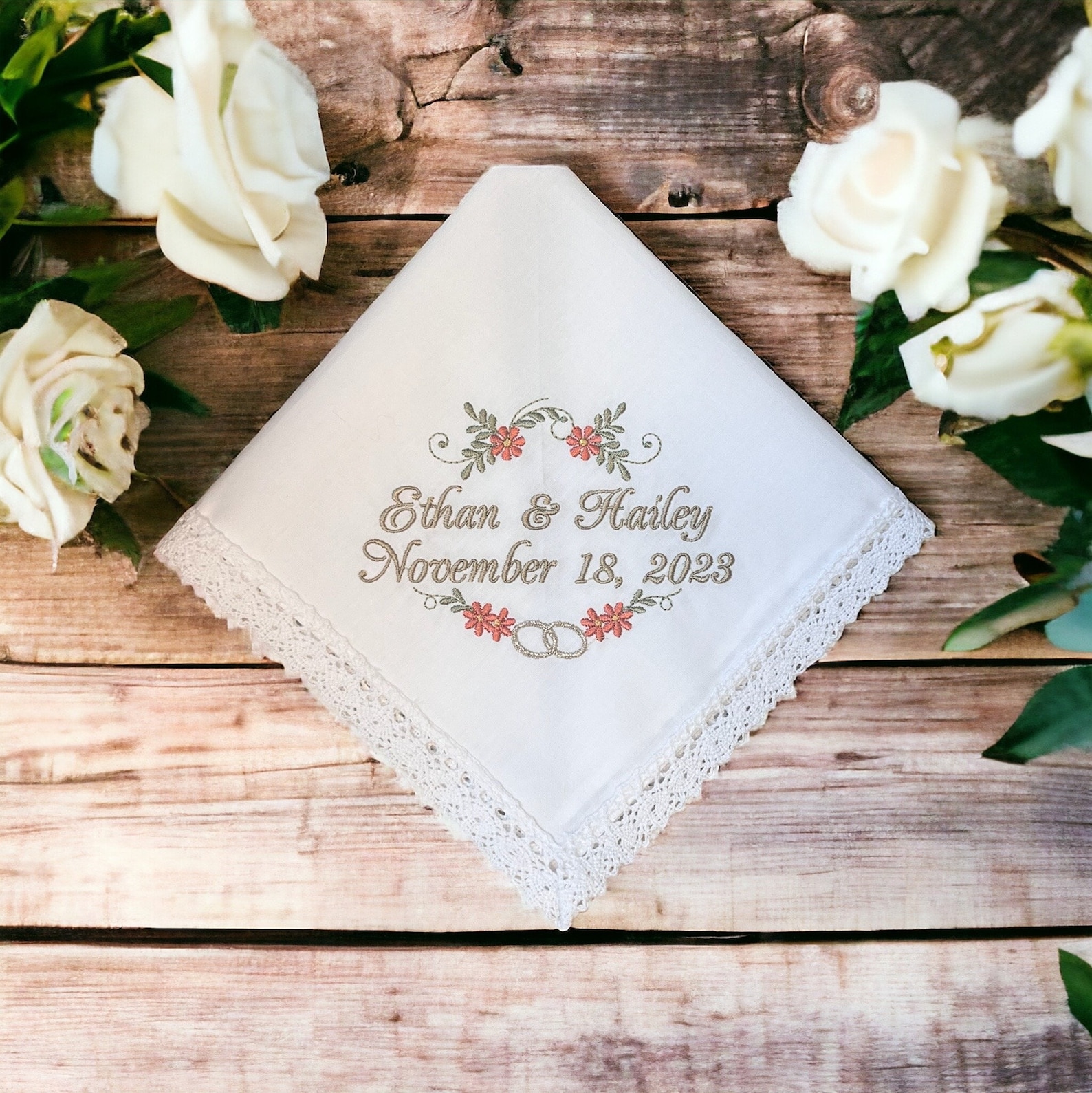 Custom Handkerchief - Bridal Handkerchief - Something Blue for Bride - Etsy