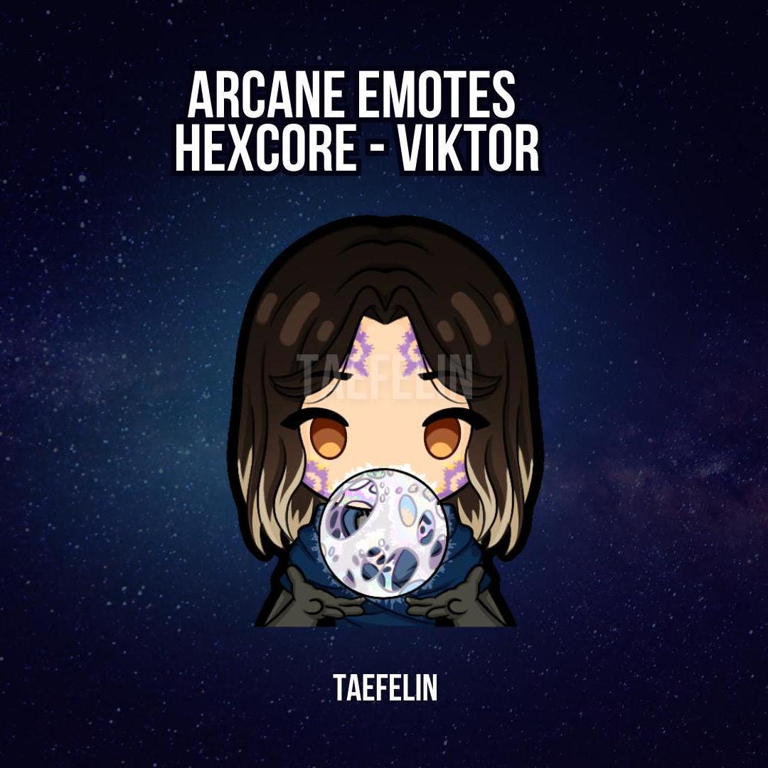 Arcane Viktor Hexcore Emote | 1 Static Emotes for Twitch / Youtube ...