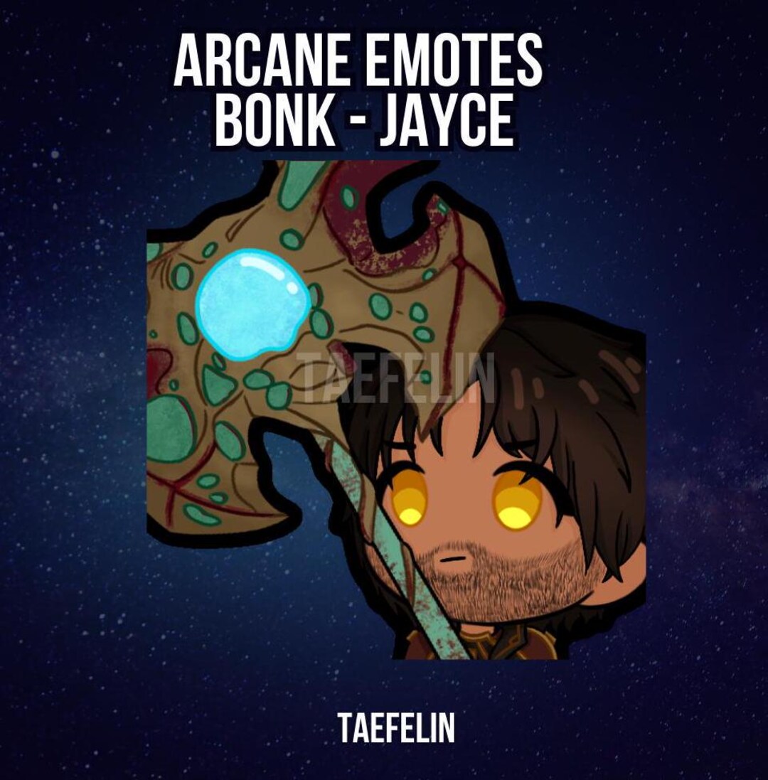 Arcane Jayce Bonk Emote | 1 Static Emotes for Twitch / Youtube ...