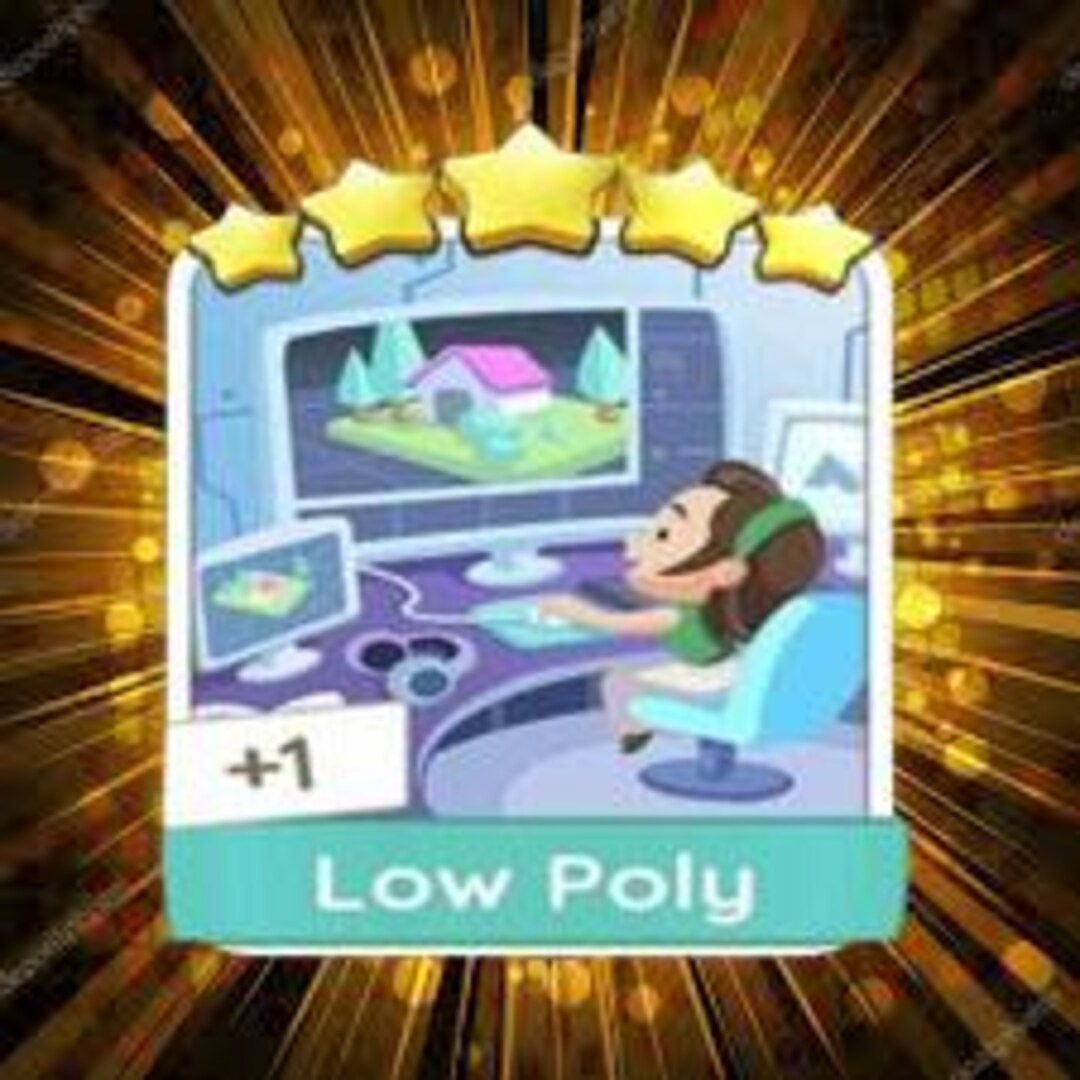 Low Poly - Monopoly_go_5 Star Sticker { Fast Delivery } - Etsy