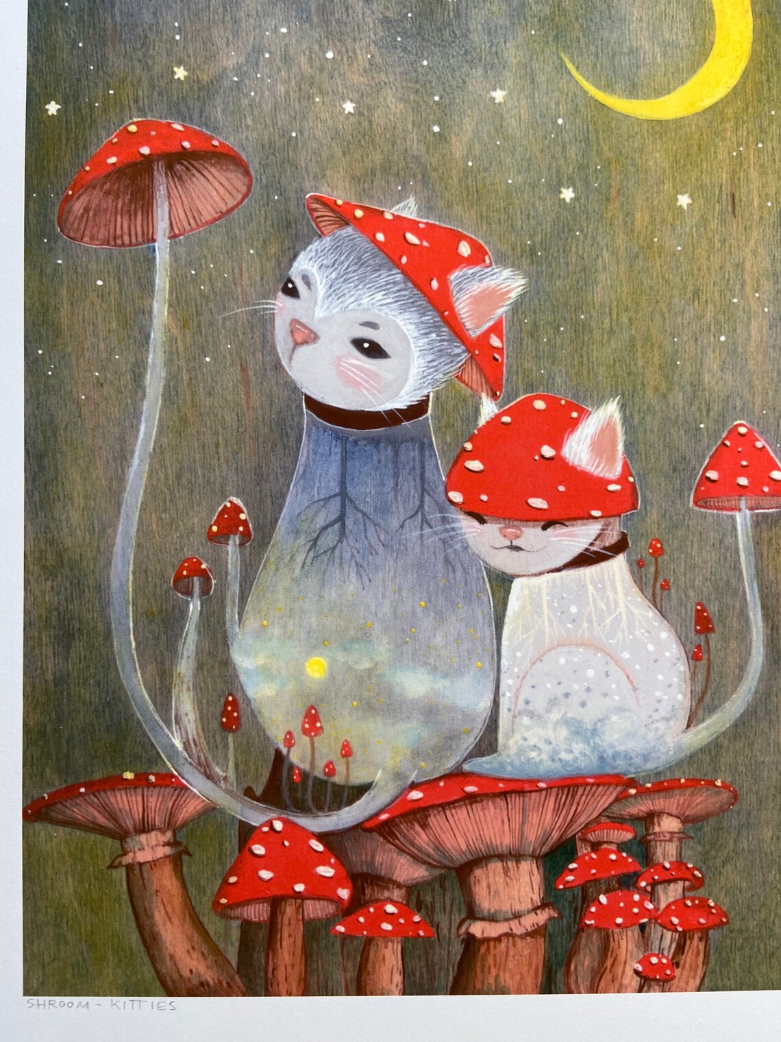 Fine Art Print shroom-kitties | Etsy