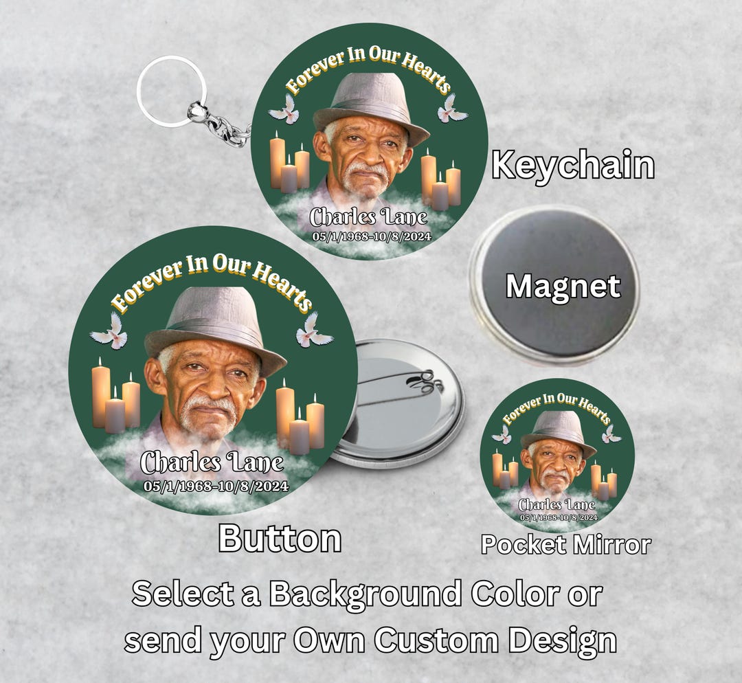 Custom Memorial Button: in Loving Memory Keepsake - Etsy
