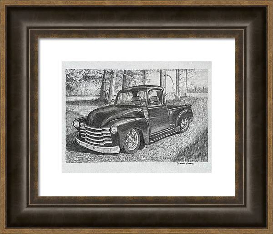 1950s Classic Chevy Truck Pencil Drawing - Etsy Canada