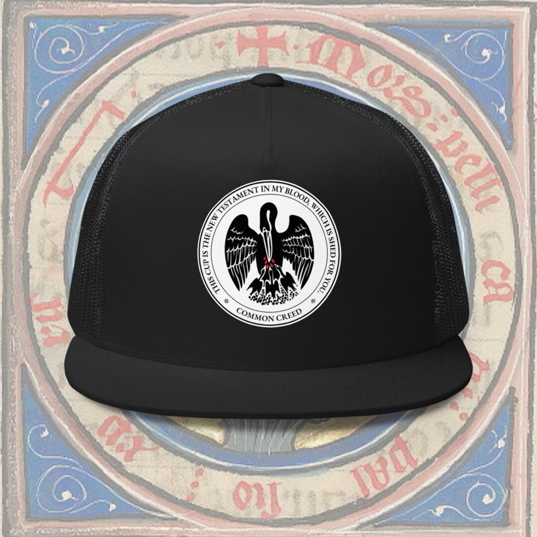 Pelican in Her Piety Seal Trucker Hat Christian Catholic Lutheran ...