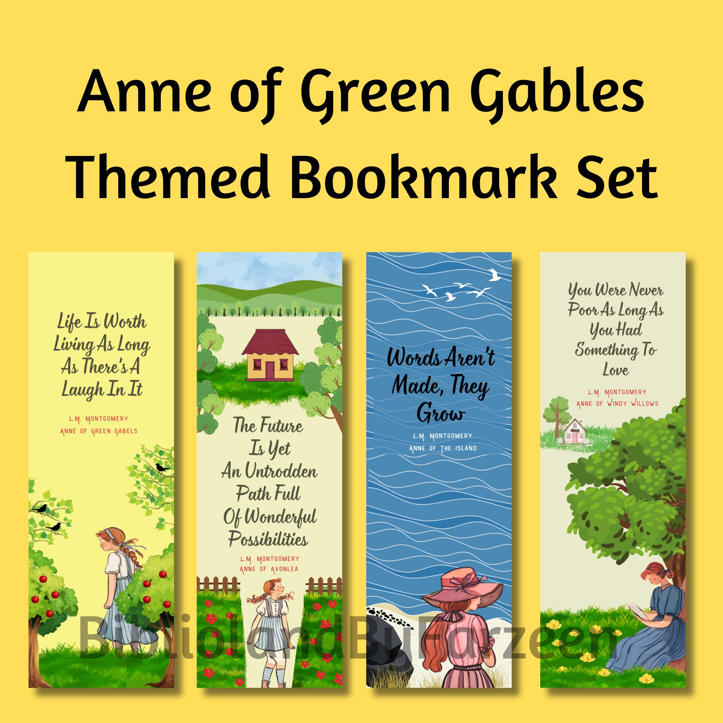 Anne of Green Gables Bookmarks Printable Bookmark Set for Book Lovers ...