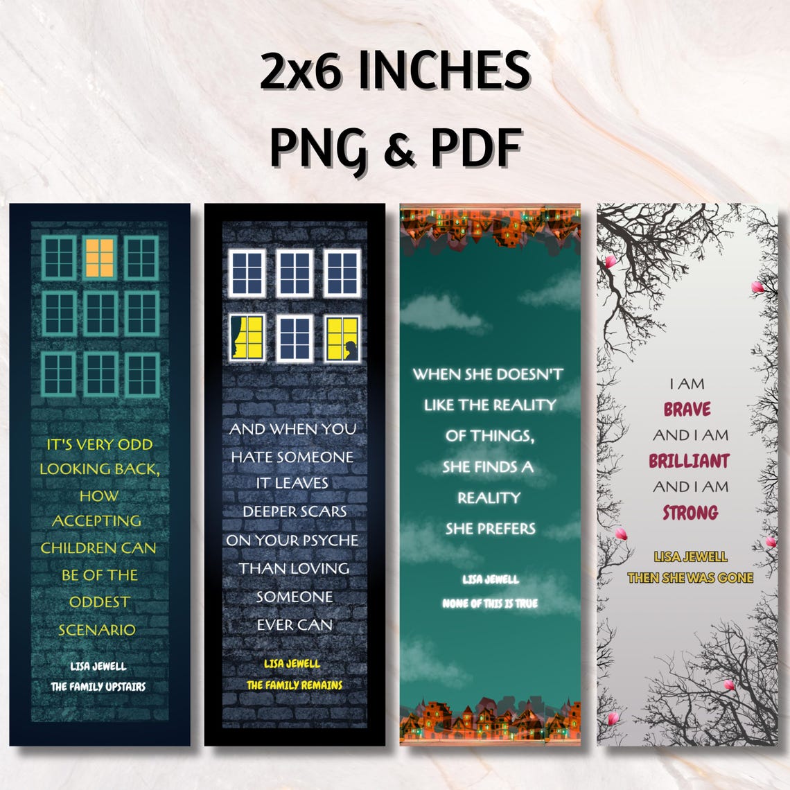 Lisa Jewell Bookmark Set - the Family Upstairs, the Family Remains ...