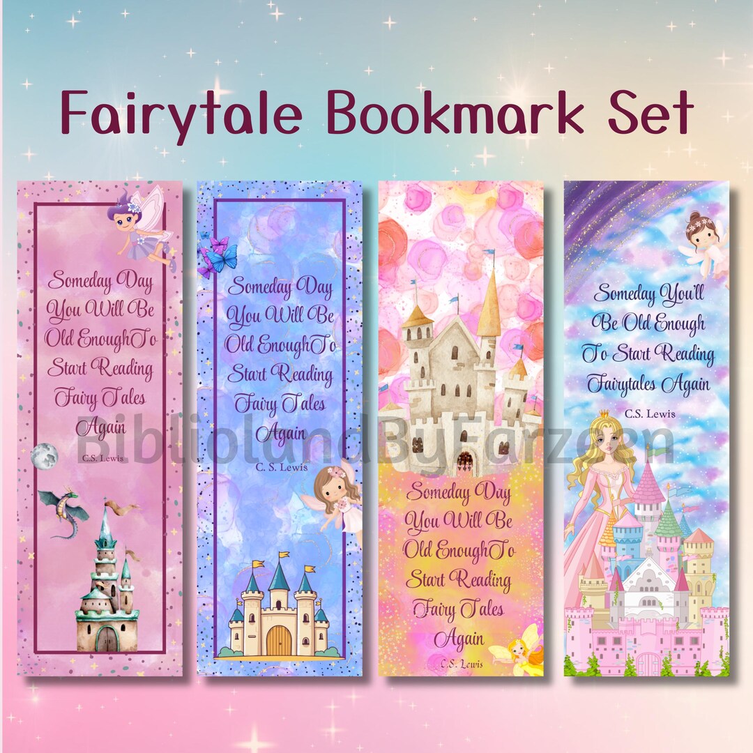 Fairytale Bookmarks - Fantasy Bookmark Set - Cute Bookmark - Printable ...