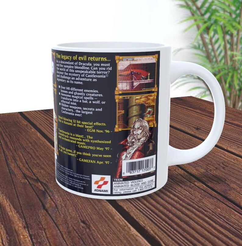 Castlevania: Symphony of the Night Box Art Mug – 15 Oz Ceramic ...