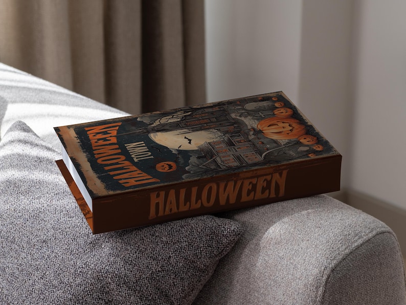 Halloween Town Decorative Faux Book Box With Hidden Storage for Trick ...