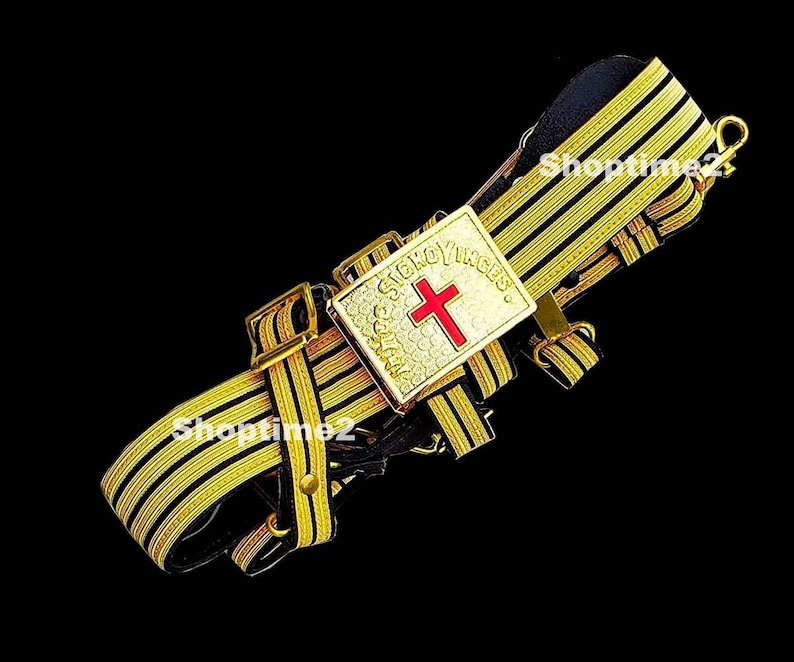 Masonic Knights Templar Ceremonial Sword Belt & Buckle for Sir Knight ...