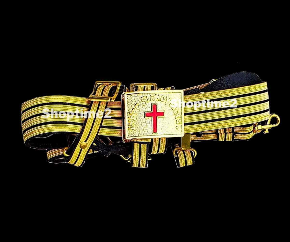 Masonic Knights Templar Ceremonial Sword Belt & Buckle for Sir Knight ...