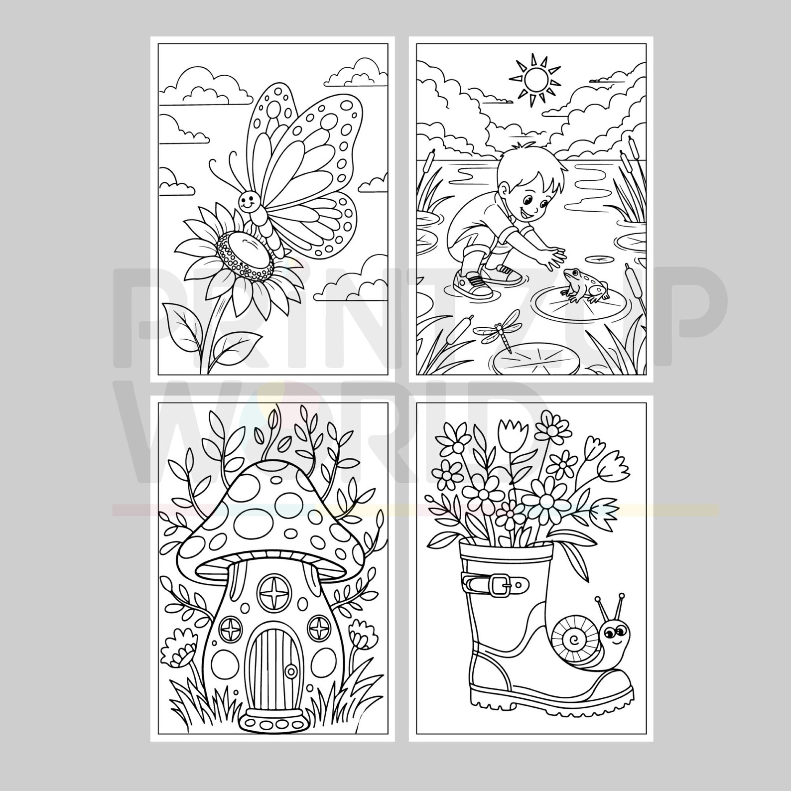 15 Fun Spring Coloring Pages for Kids Printable Spring Activity Sheets ...
