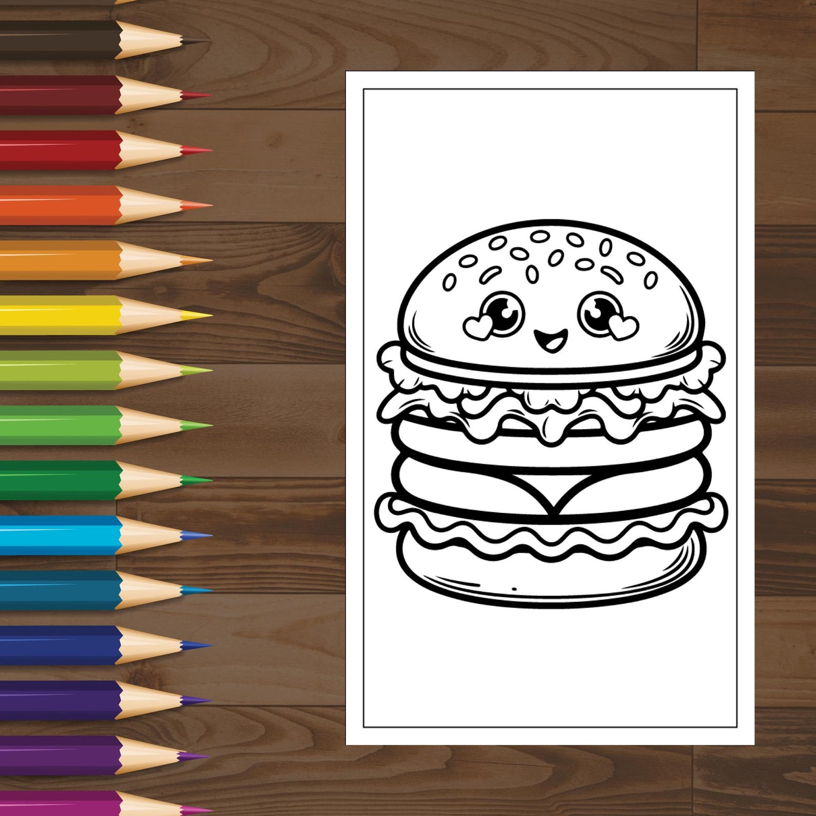 10 Kawaii Food Coloring Pages | Cute Food Printables for Kids & Adults ...