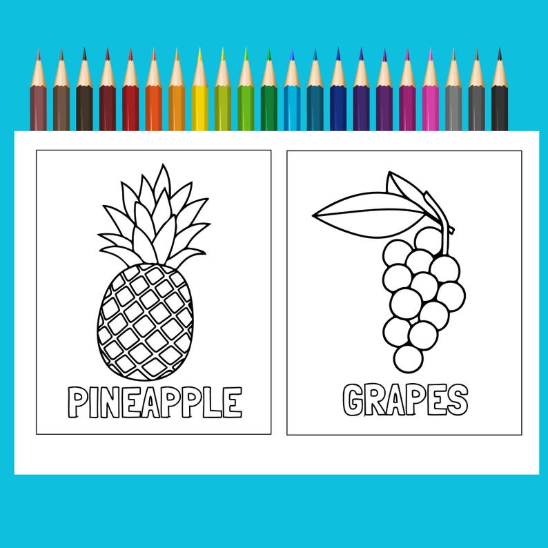 Fruits Coloring Pages With English Names | Fun & Educational Printable ...