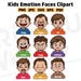 Cartoon Boy Emotions Clipart | Classroom Learning Visuals (PNG, SVG ...