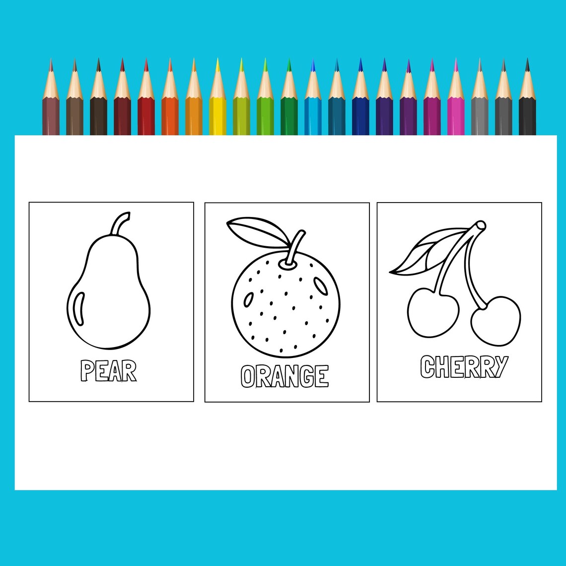 Fruits Coloring Pages With English Names | Fun & Educational Printable ...