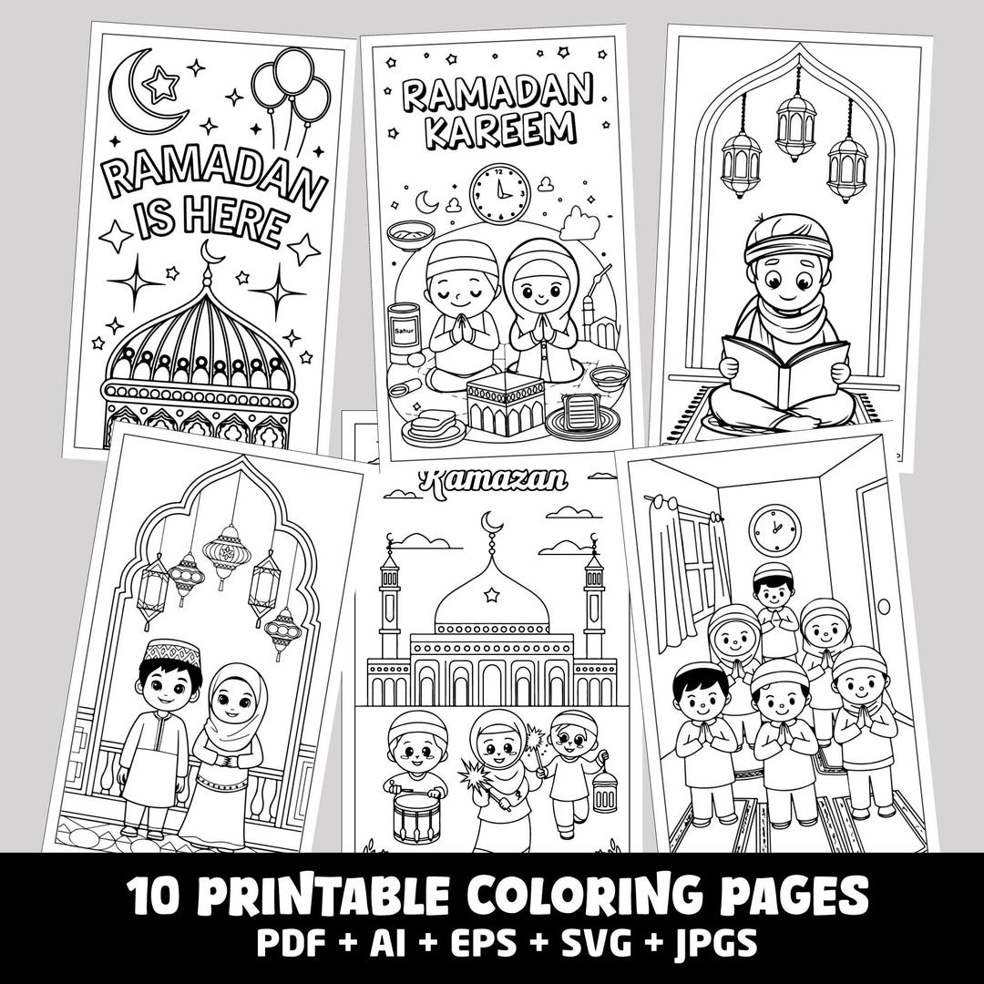Ramadan Coloring Pages | 10 Islamic Printable Coloring Sheets | Kids ...
