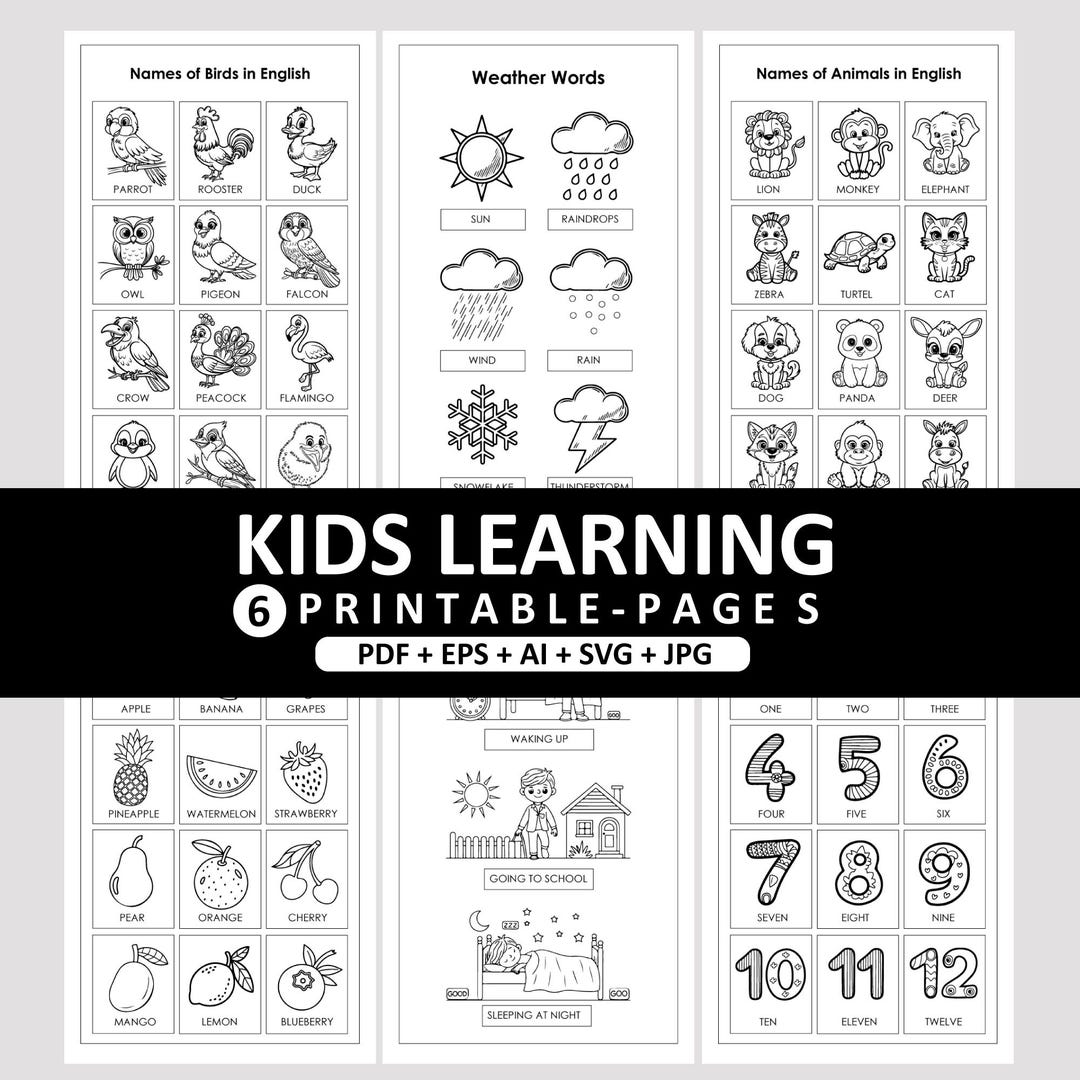 Kids Learning Printable Worksheets | Educational Activity Sheets ...