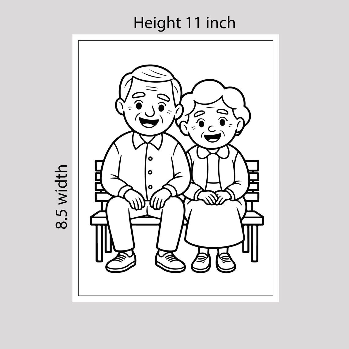 Grandparents Coloring Pages: Family Activity, Editable PDF & JPG - Etsy