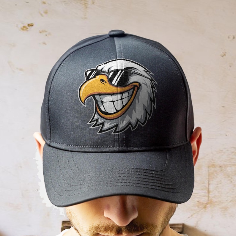 Eagle Mascot | Funny Bald Eagle Logo With Sunglasses | Vector for T ...