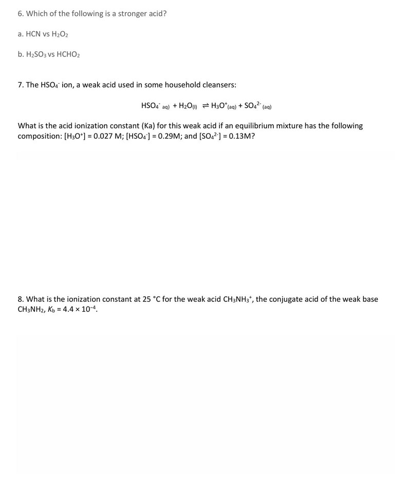 Acid Base Equilibrium Notes and Homework With FREE Lecture Video for AP ...