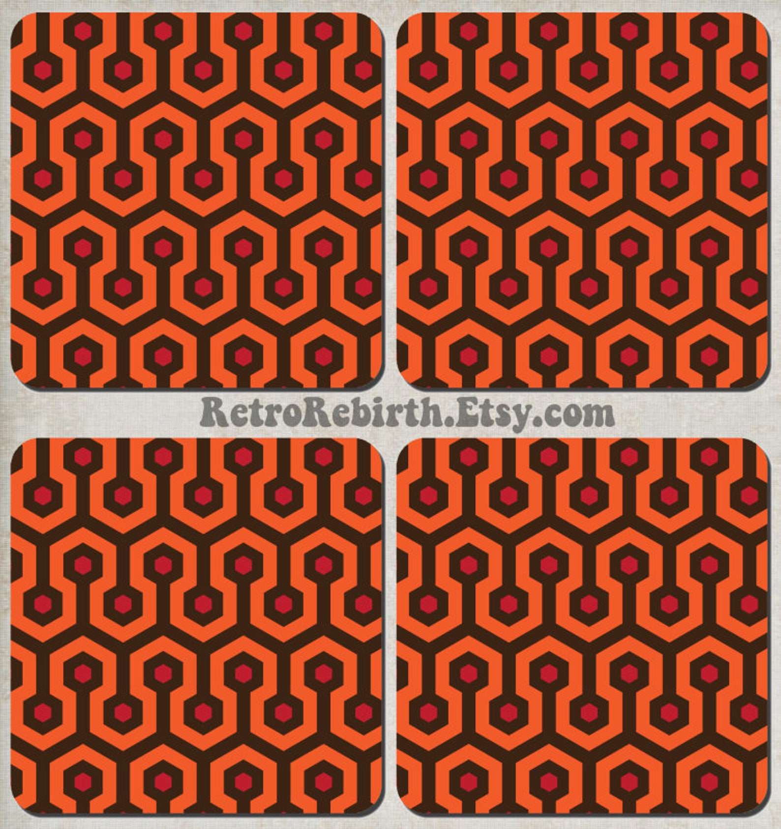 The Shining Overlook Hotel Carpet Pattern Retro Drink Coaster - Etsy