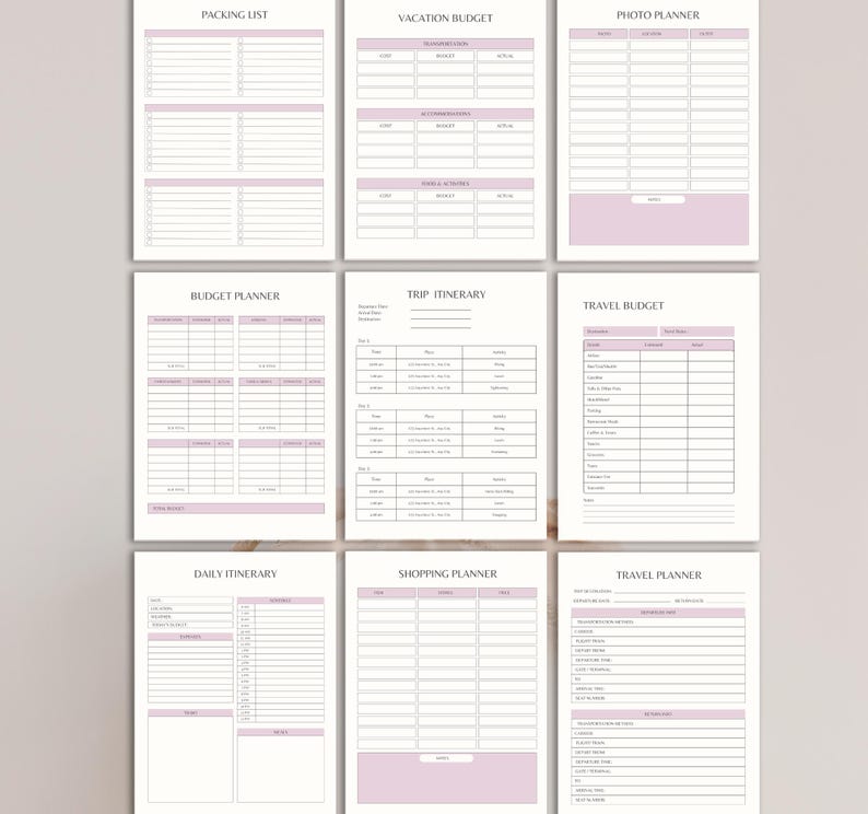 World Vacation Planner, Digital Travel Itinerary Organizer, Budget ...