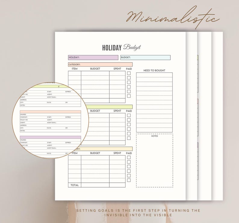 Family Planner, Digital & Printable Weekly Organizer, Meal and Budget ...