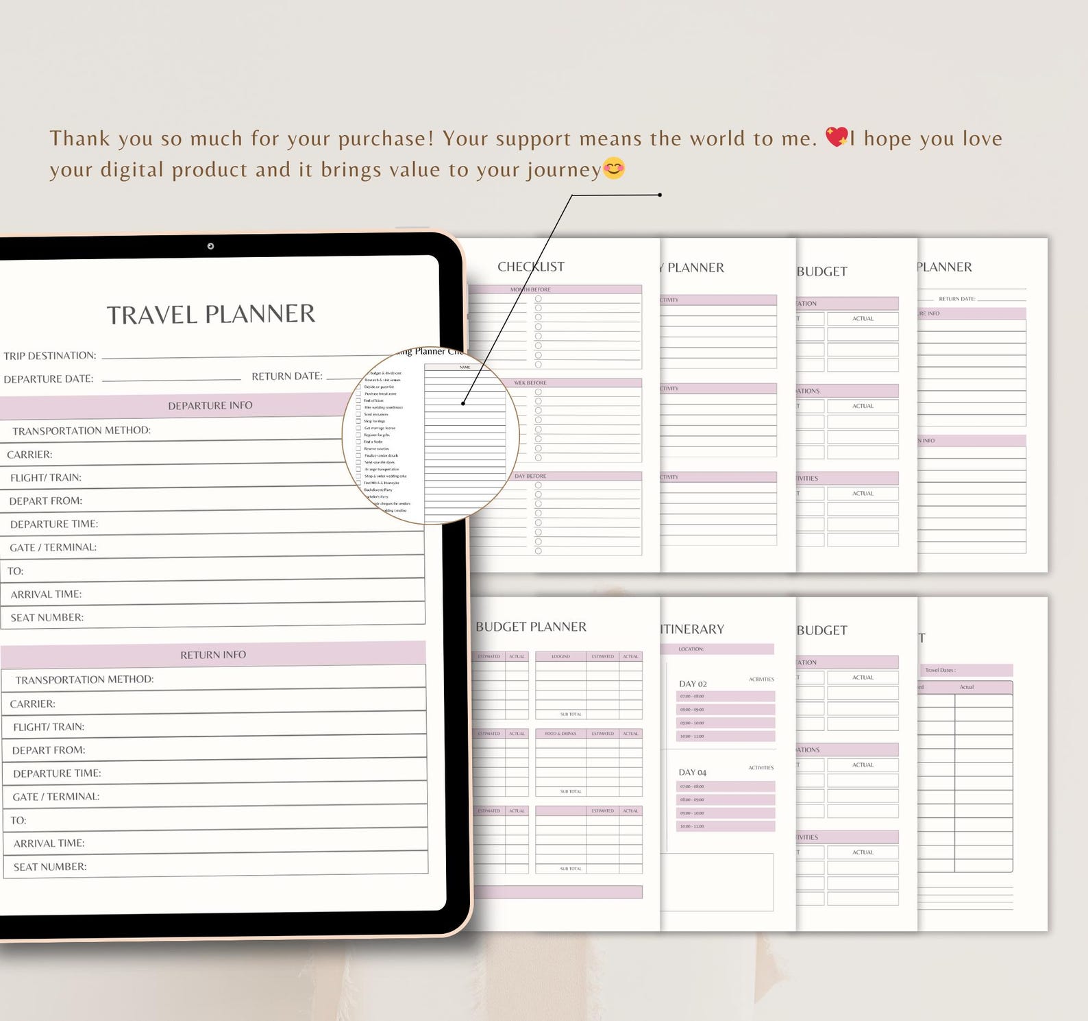 World Vacation Planner, Digital Travel Itinerary Organizer, Budget ...