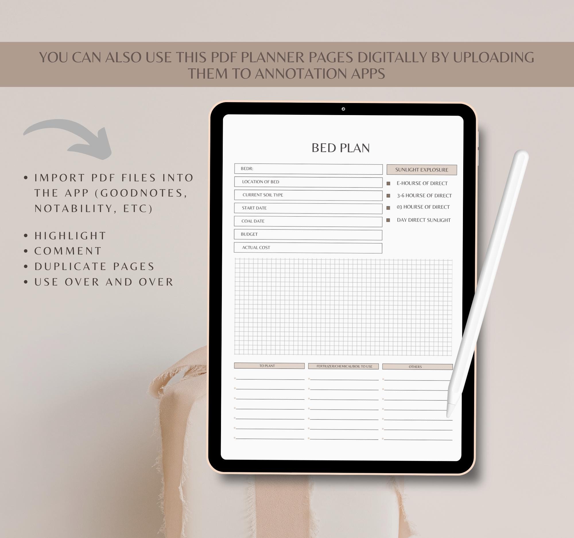 Garden Planner, Digital & Printable Gardening Journal, Plant Care ...