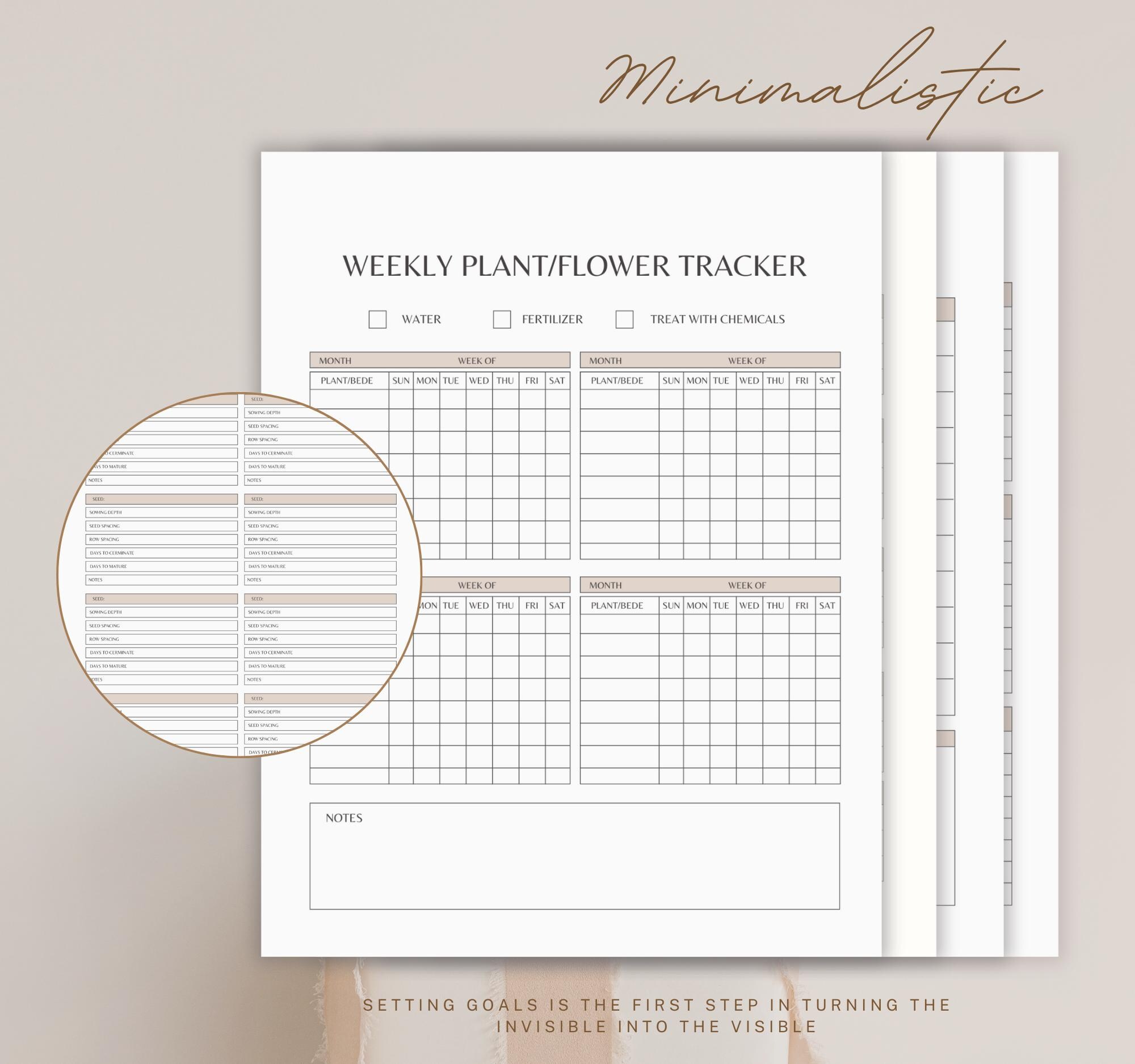 Garden Planner, Digital & Printable Gardening Journal, Plant Care ...