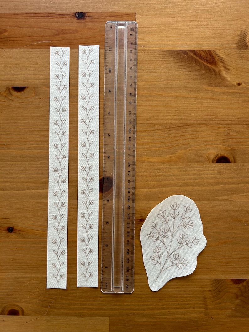 Floral Embroidery Template: Pocket and Sleeve for Stick N Stitch (PDF ...