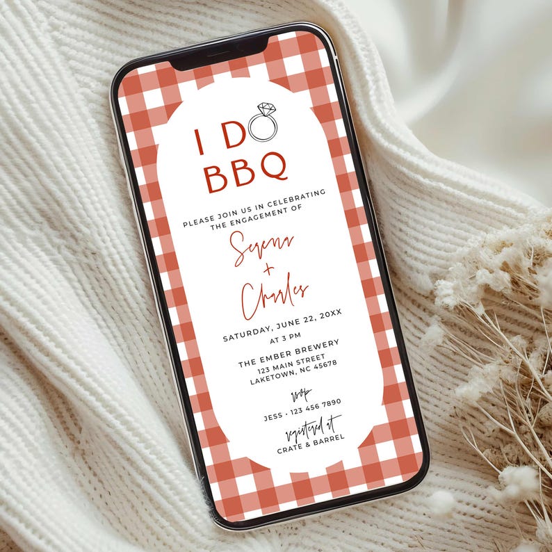 I Do BBQ Engagement Party Invitation, I Do Barbecue Casual Wedding ...