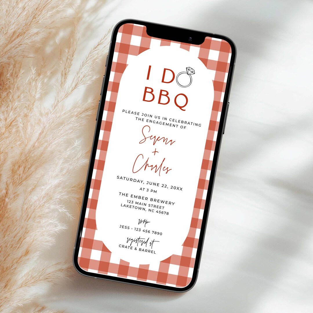 I Do BBQ Engagement Party Invitation, I Do Barbecue Casual Wedding ...