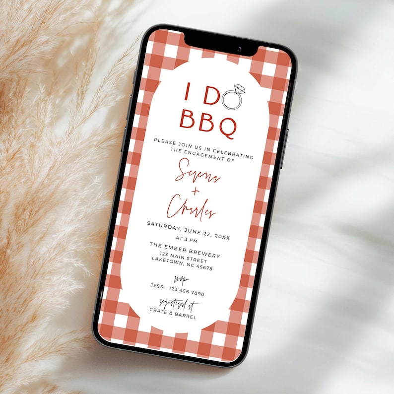 I Do BBQ Engagement Party Invitation, I Do Barbecue Casual Wedding ...
