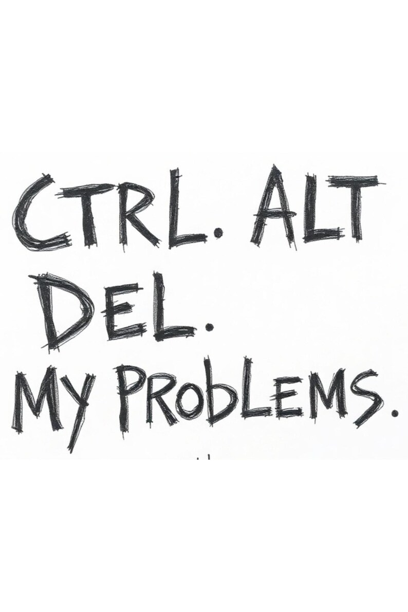 Funny Tech Wall Art – Alt+f4 & Ctrl+alt+del Quotes – Geek Office Decor ...