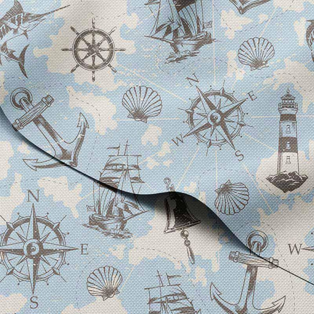 Waterproof Fabric - Map of Oceans Seas and Islands for Seat Covers ...