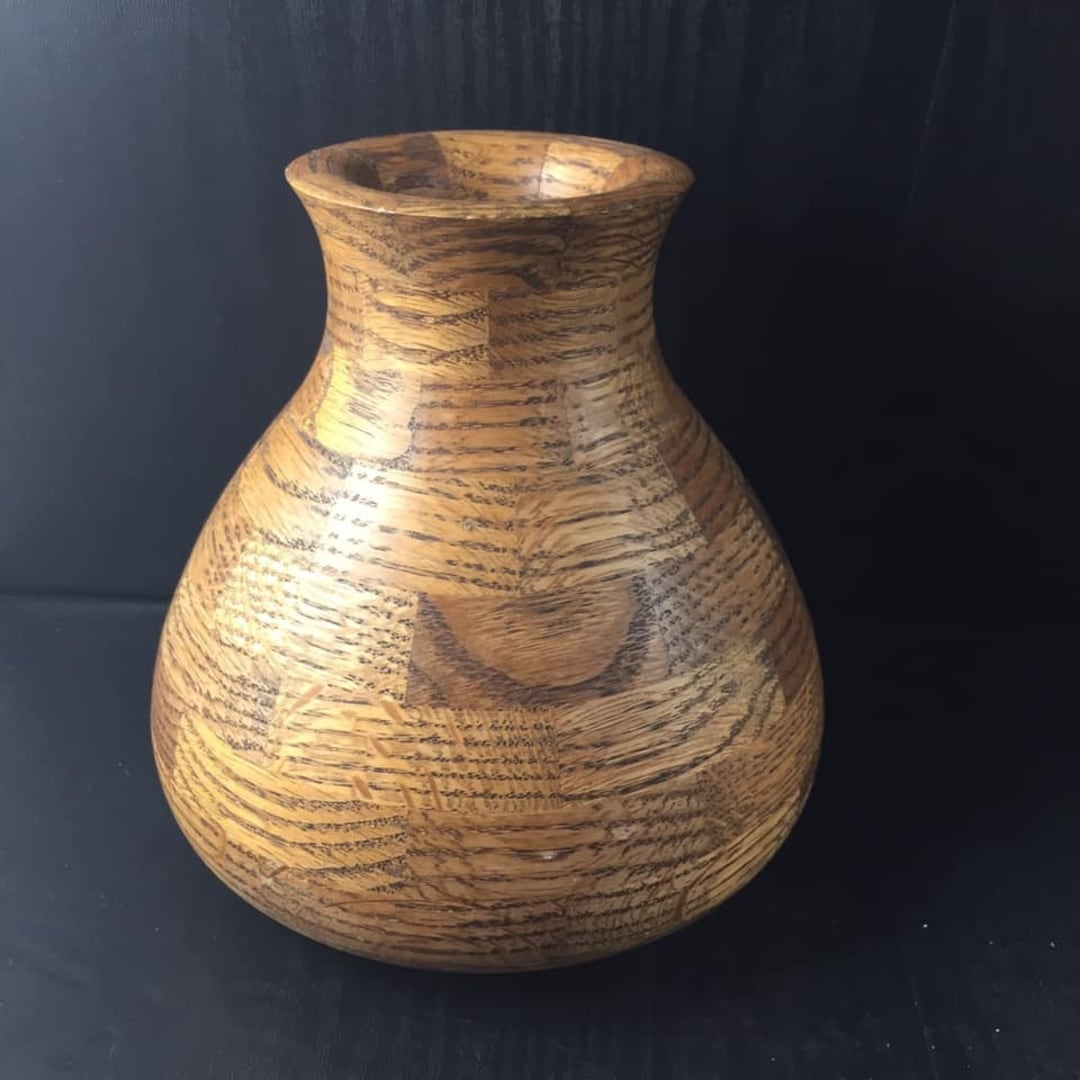 Oak Segmented Hand Turned Vase Handmade 6 Inches - Etsy
