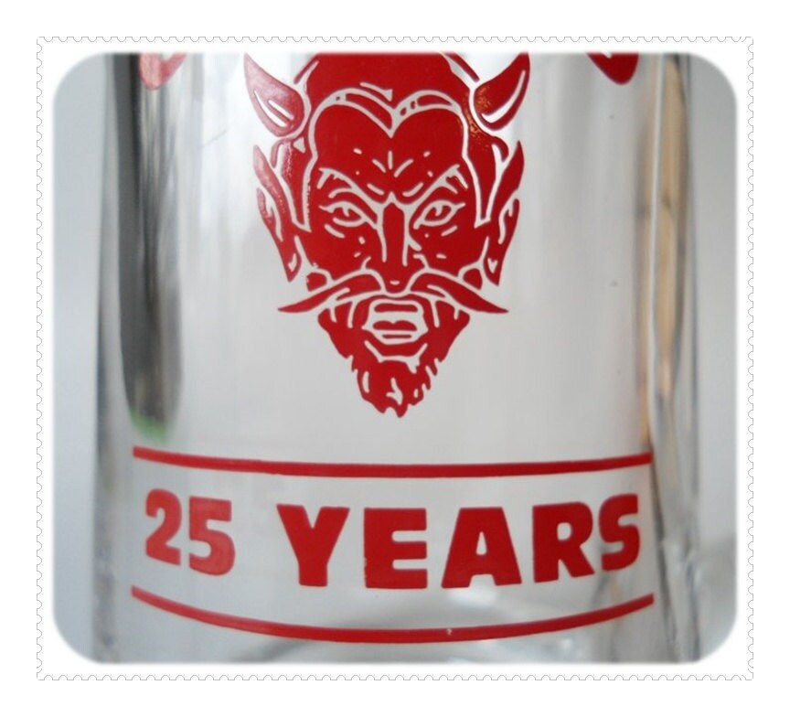 1969 Large Red Devil Beer Mug ELSTON Senior High School - Michigan City ...