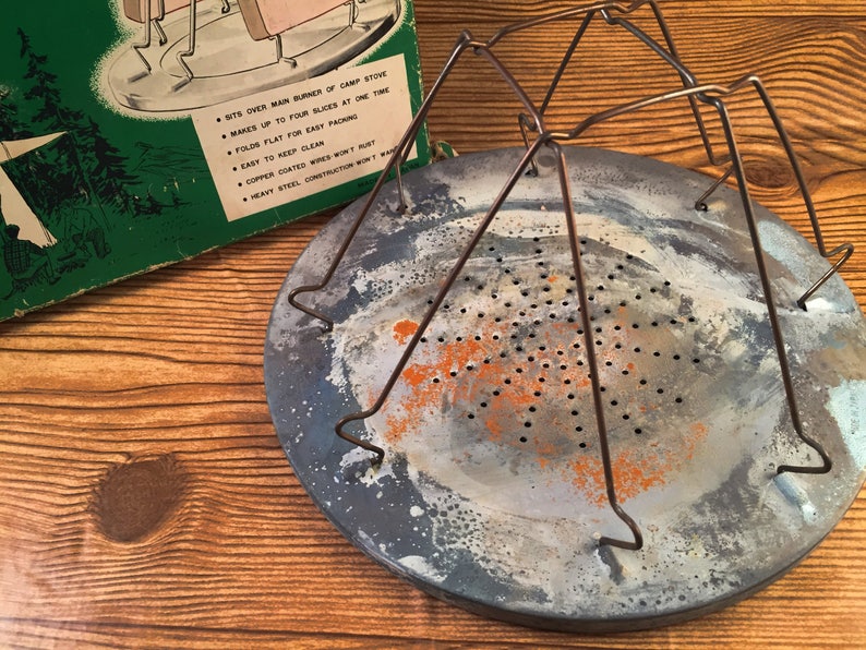 Vintage Camping Toaster Rusty Metal Display Piece with box | Etsy
