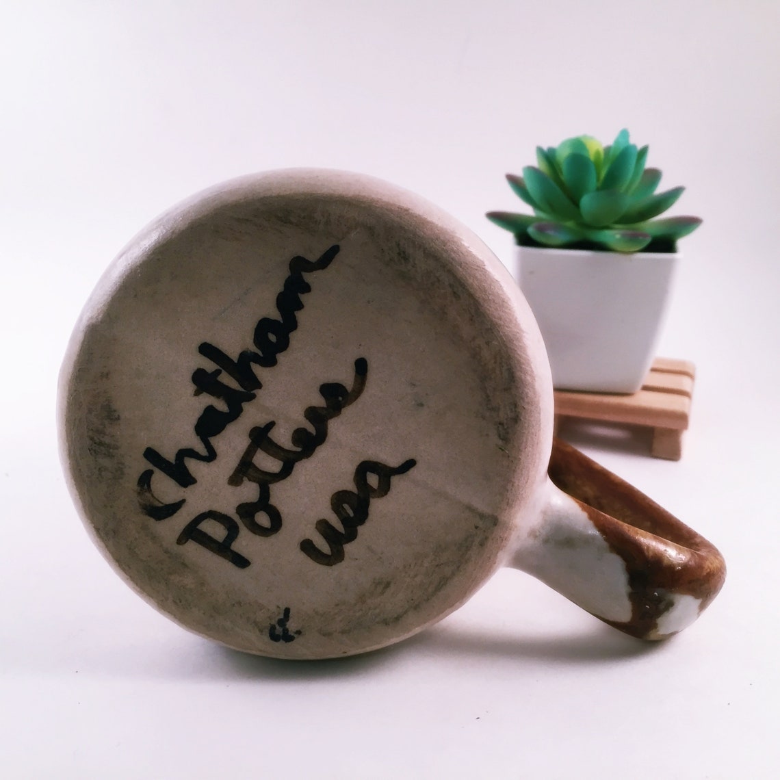 Chatham Potters Pottery Stoneware Mug Collectible Signed Hand Painted ...