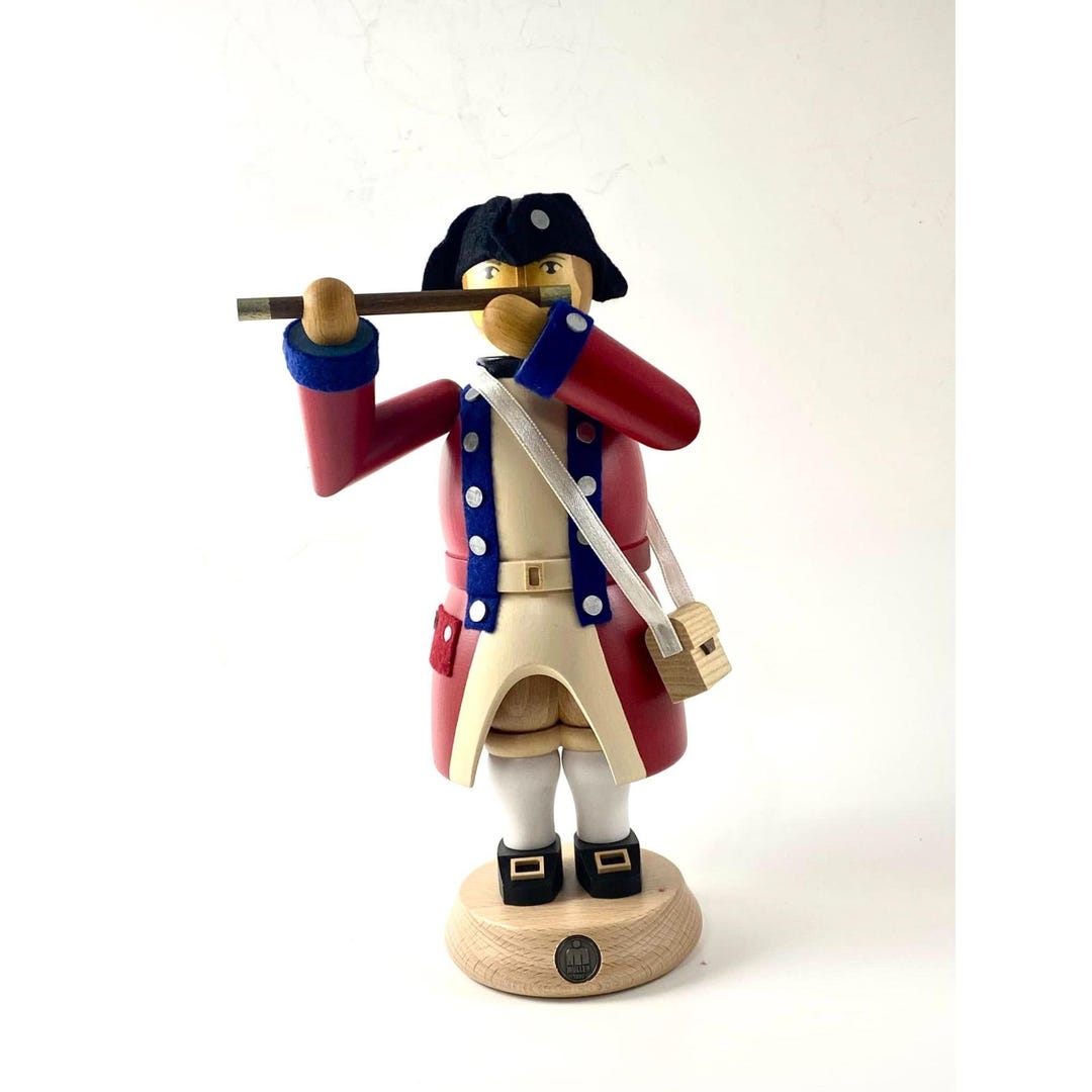 Müller German Incense Smoker Soldier Nutcracker 9" Solider Flute Player ...
