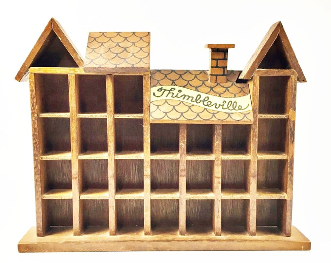 1979 Enesco Thimble Wall Shadow Box Holder Vintage Sewing Accessory ...